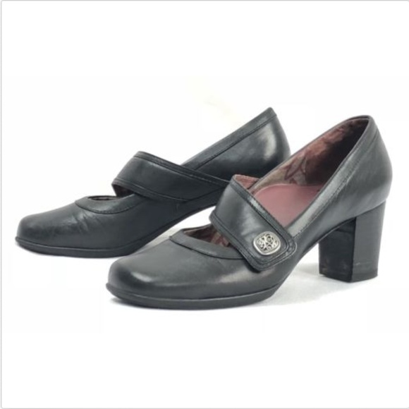 Abeo | Shoes | Abeo Bio Ophelia Leather Mary Jane Heels Sandals | Poshmark